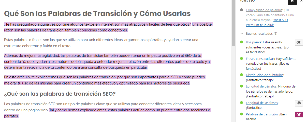 Qué Son las Palabras de Transición y Cómo Usarlas - SEO